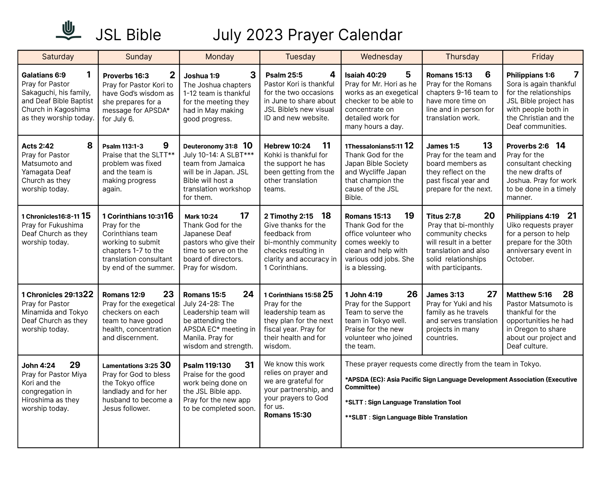 Get Involved - JSL Bible